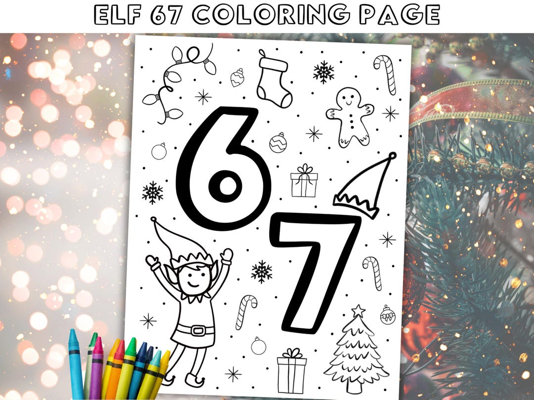 Elf 67 Coloring Page, Elf Last Day, Elf Leaving Activity, Mini ...