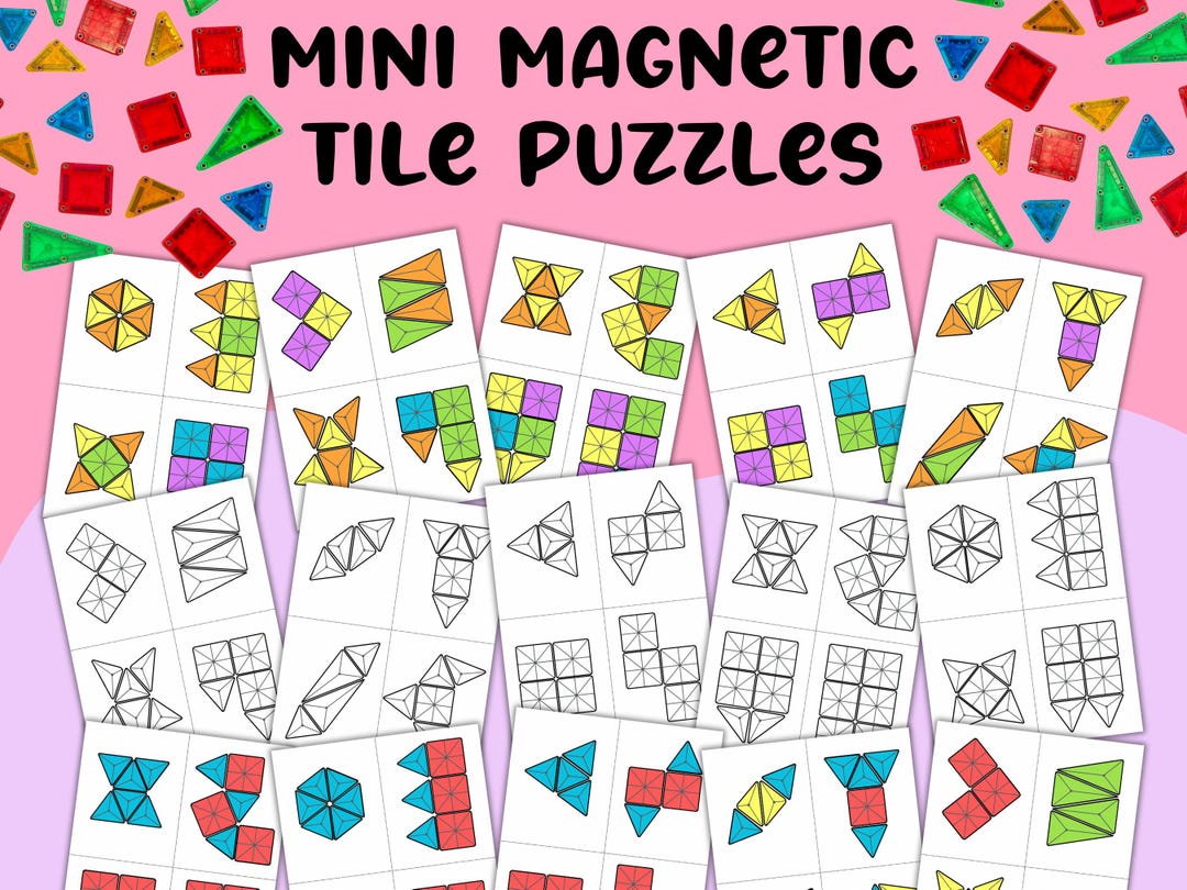 Mini Magnetic Tiles Templates, Micro Mini-magnet Tile Pattern, Activity ...