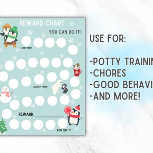 Reward Chart for Kids Toddlers, Potty Training Chart, Chore Chart for ...
