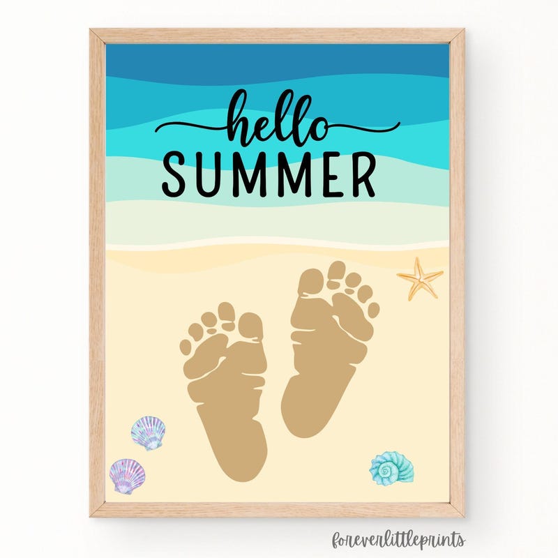 Ocean Handprint Art - Etsy
