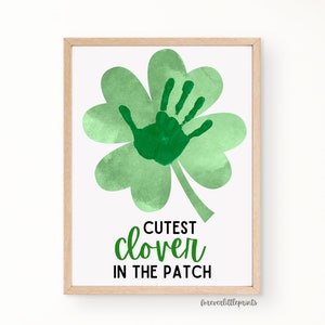 St Patrick’s Day Handprint Art for Kids Toddlers Baby, Saint Patrick’s ...