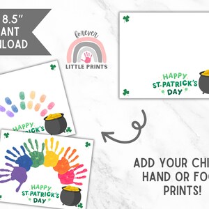 St Patricks Day Handprint Craft for Kids Toddlers Baby, Saint Patricks ...