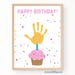 Happy Birthday Handprint Art, Personalized Birthday Gift From Kids ...