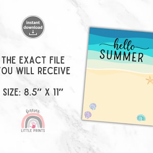 Hello Summer Handprint Art for Kids Toddler Infant, Beach Ocean ...