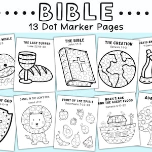 Bible Dot Marker Art, Church Sunday School Do A Dot Coloring Pages ...