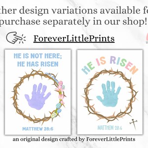 He is Risen Easter Handprint Art for Kids Infant Toddler Baby, Sunday ...