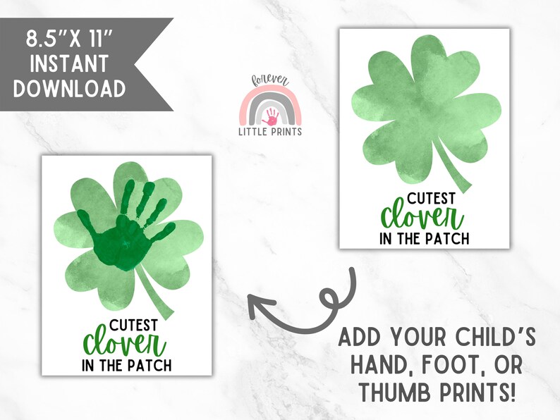 St Patrick’s Day Handprint Art for Kids Toddlers Baby, Saint Patrick’s ...