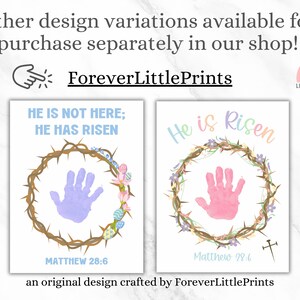 He is Risen Easter Handprint Art for Kids Infant Toddler Baby, Sunday ...