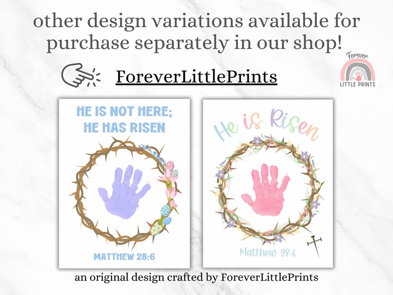 He is Risen Easter Handprint Art for Kids Infant Toddler Baby, Sunday ...