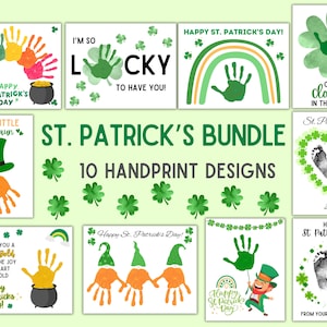 St Patricks Day Handprint Craft for Kids Toddlers Baby, Saint Patricks ...