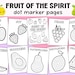 Fruit of the Spirit Dot Marker Activity Pages Sunday School Bible Do A ...