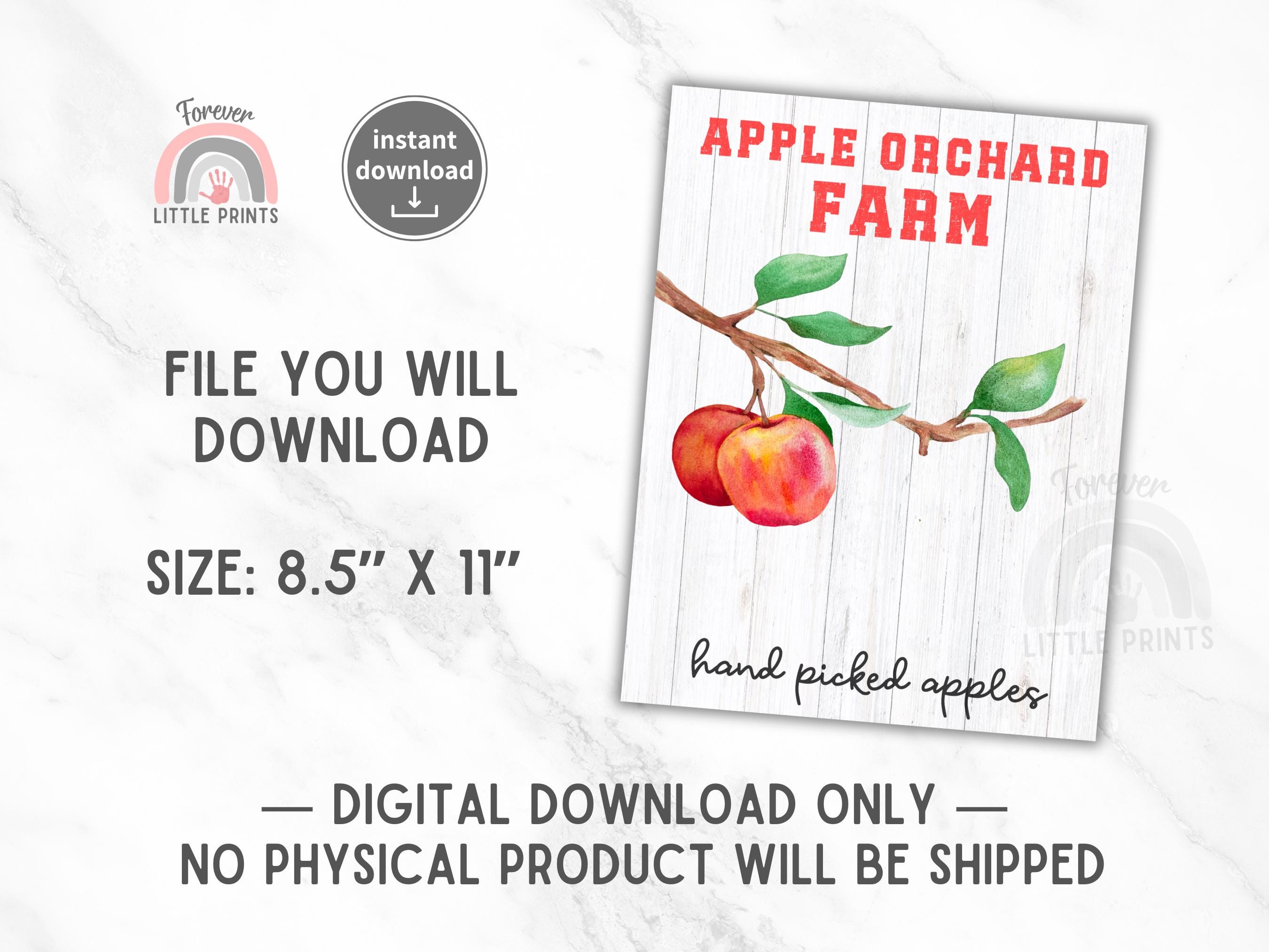 Apple Orchard Farm Fall Handprint Craft Hand Picked Apples Fall ...