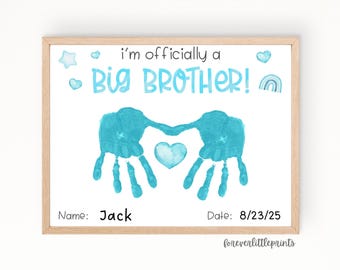 Big Sister Handprint Craft, Handprint Art for Infant Toddlers and Kids ...
