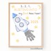 First New Years Handprint Craft Baby Toddler Blast off Rocket Ship ...