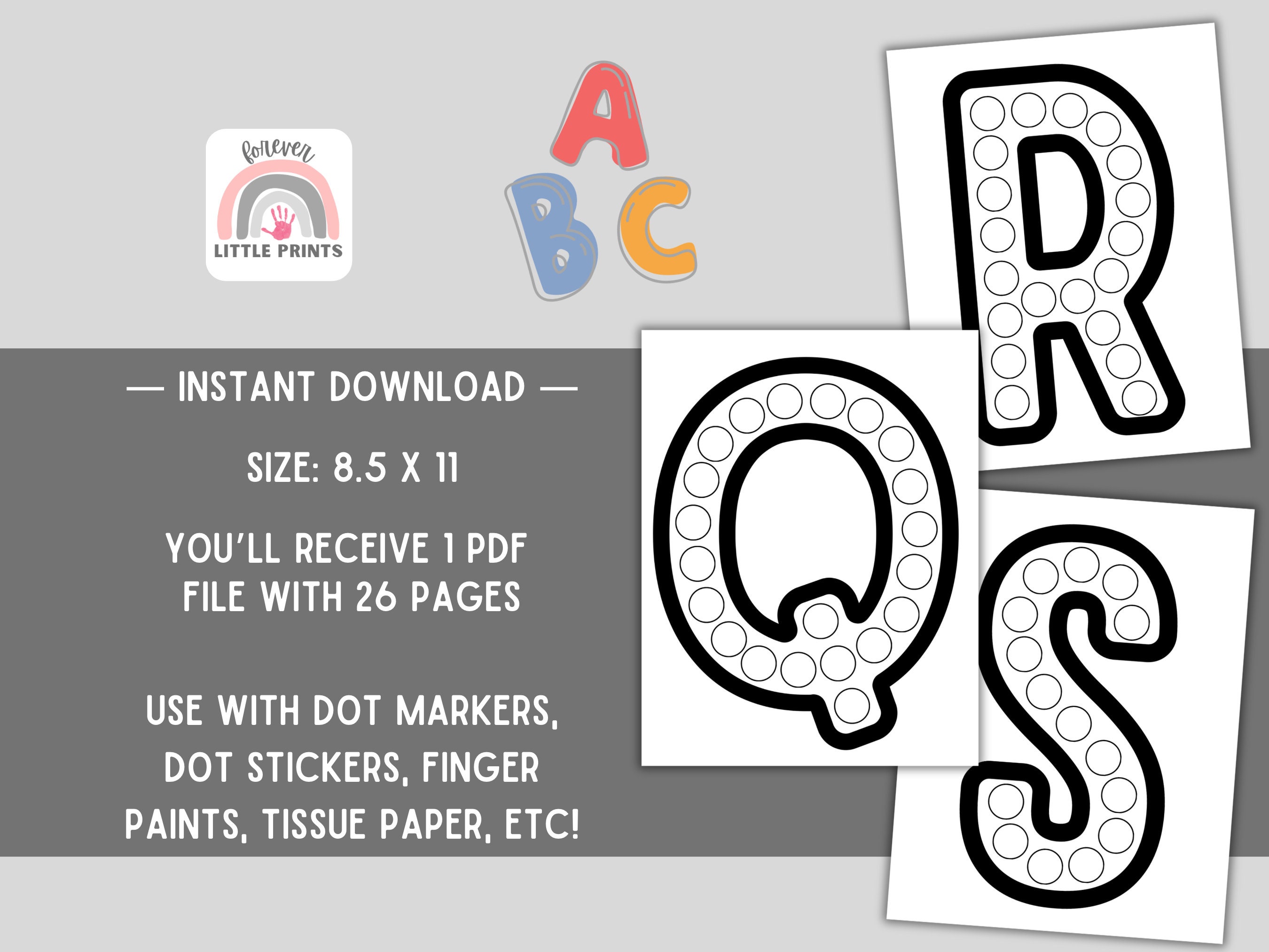 Alphabet Dot Marker Activity Pages, Do A Dot Marker Coloring Sheets ...