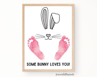 Easter Handprint Crafts for Kids Infant Toddler Baby, Bunny Footprint ...