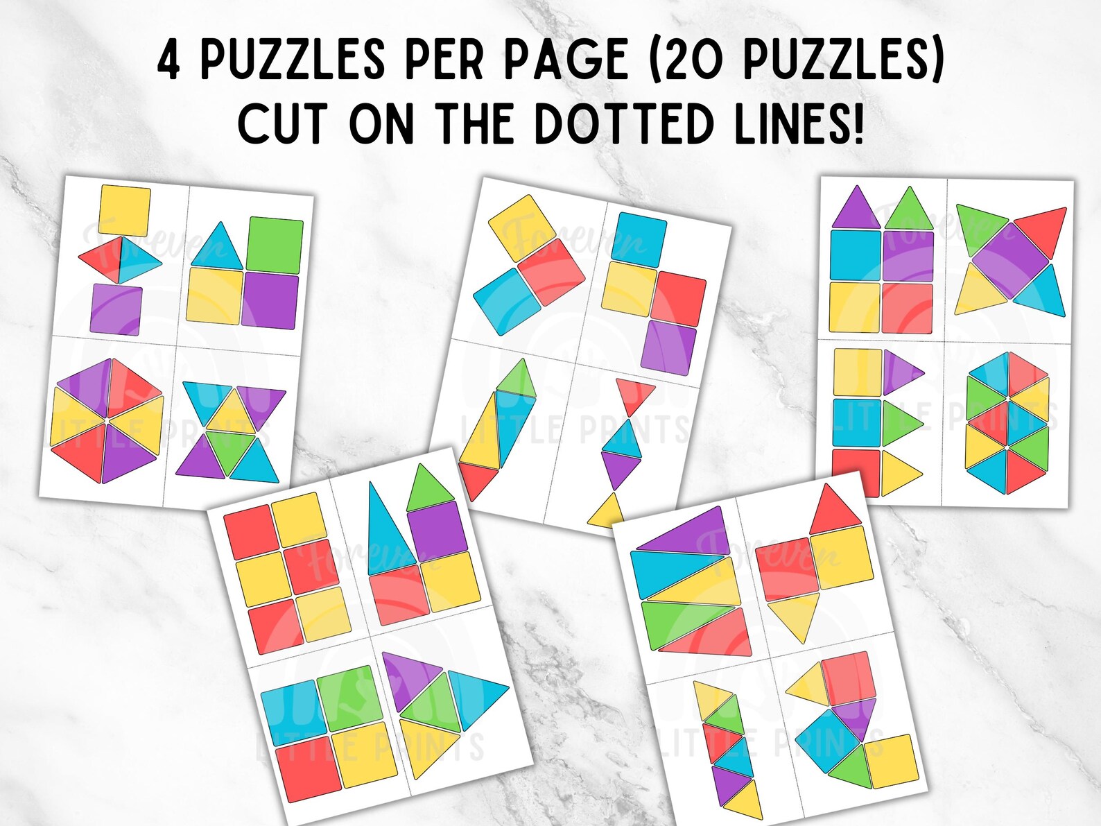 Magnetic Tile Cards, Magnet Tile Activity Puzzle Templates, Kids ...