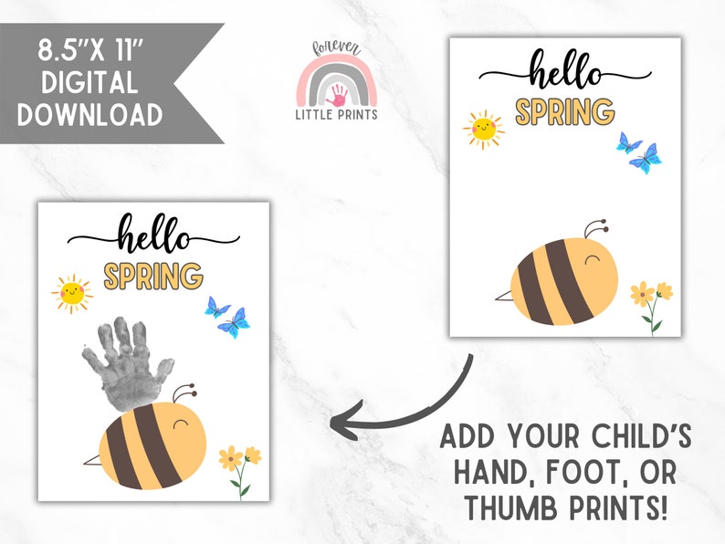 Spring Handprint Art for Toddler Infant Kids, Sprint Craft Classroom ...