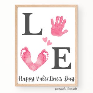 Valentine’s Day Handprint Art Craft for Toddlers Baby Kids Girl Boy ...