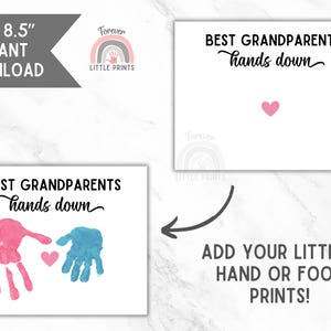 Grandparents Gift Handprint Art From Kids Toddler Infant, Grandparent’s ...