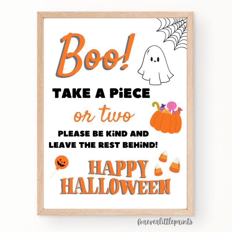 Halloween Please Take Two Sign - Etsy