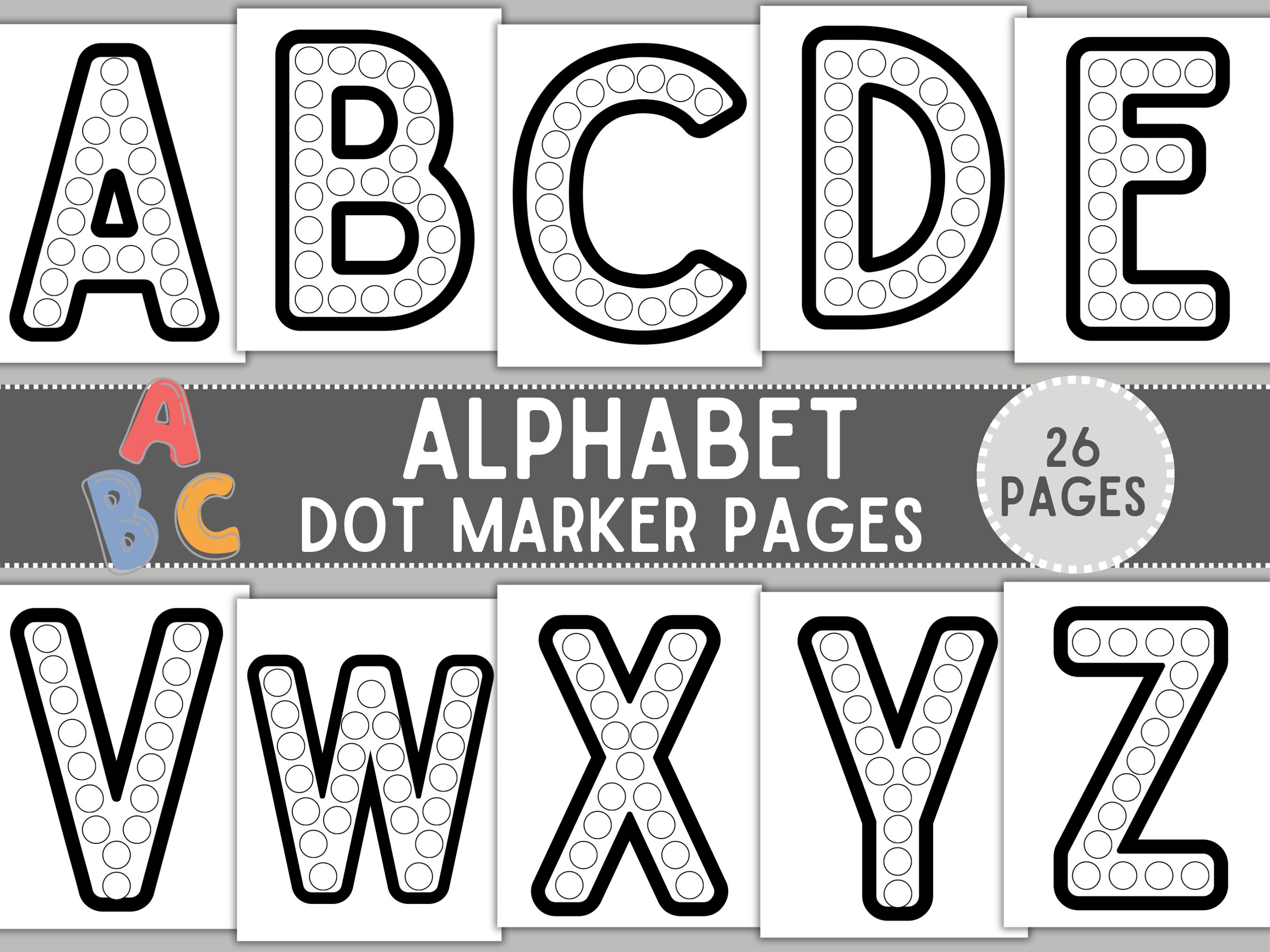 Alphabet Dot Marker Activity Pages, Do A Dot Marker Coloring Sheets ...