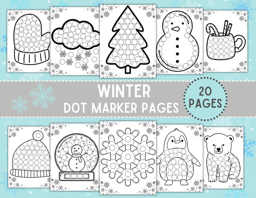 Winter Dot Marker Activity Pages, Toddler Activity, Do A Dot Marker ...