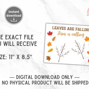 Fall Jesus Handprint Art Leaves Falling Bible School Craft for Toddlers ...