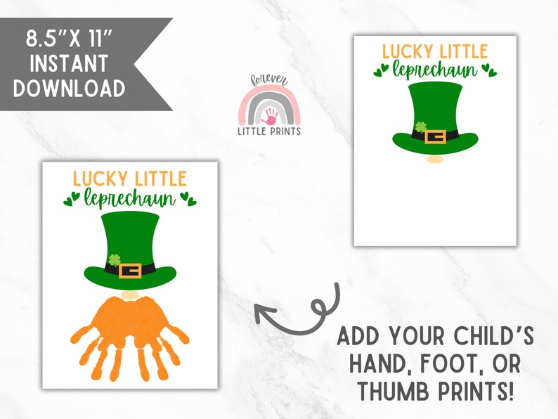 St Patricks Day Handprint Art for Kids Toddlers Baby, Saint Patricks ...