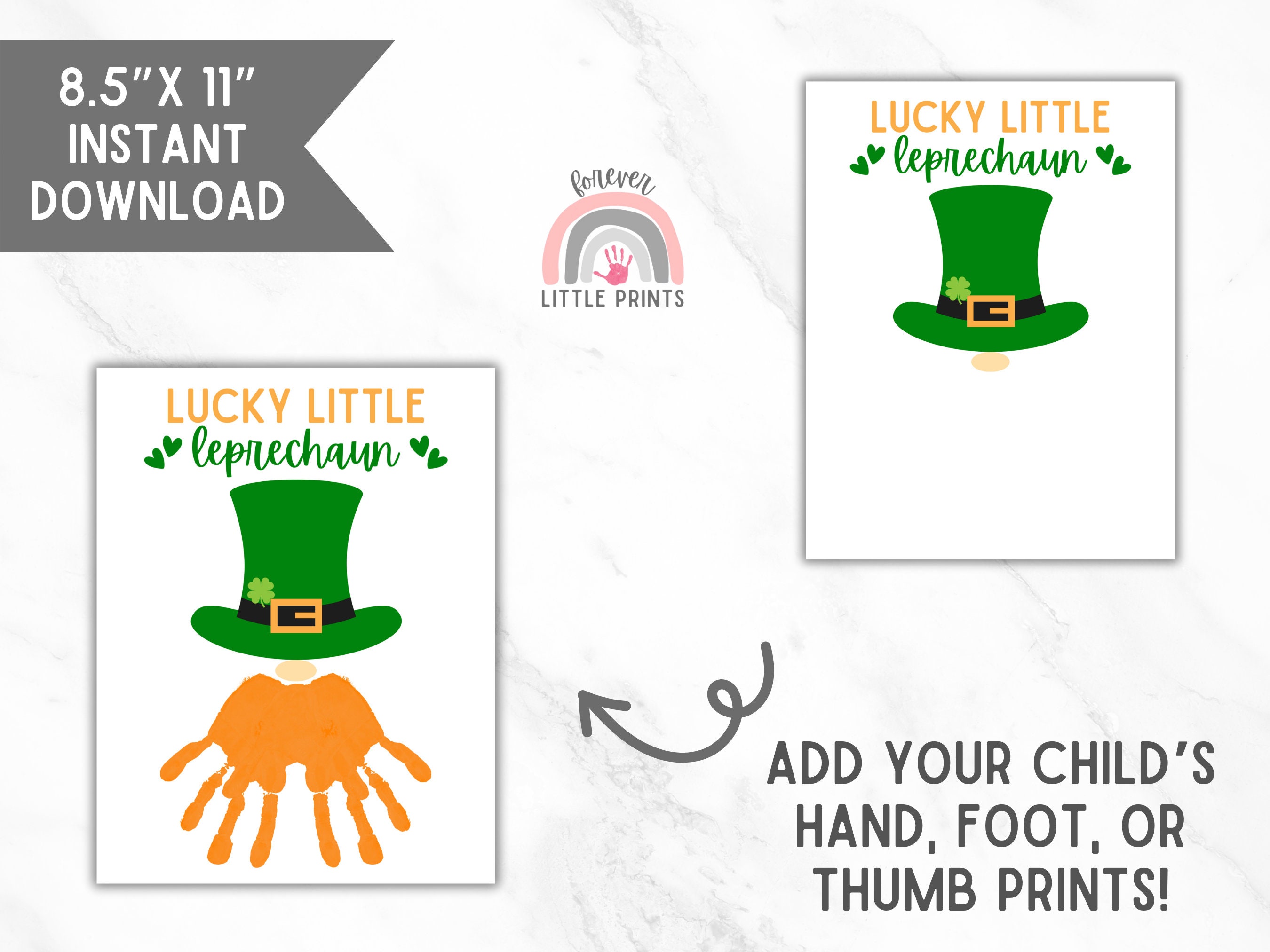St Patricks Day Handprint Art for Kids Toddlers Baby, Saint Patricks ...
