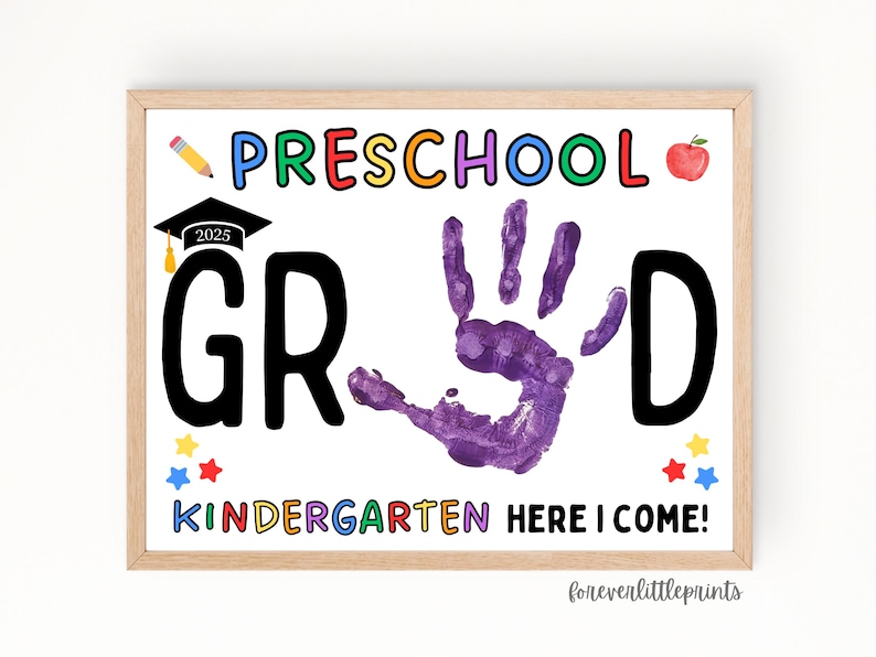 Preschool Graduation Handprint Art, Last Day of School, End of ...
