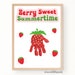 Strawberry Summer Handprint Art Kids Toddler Infant Berry Sweet ...