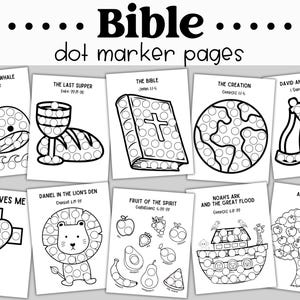 Bible Dot Marker Art, Church Sunday School Do A Dot Coloring Pages ...