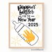 New Years Footprint Craft for Baby Toddlers Handprint Craft Infant New ...