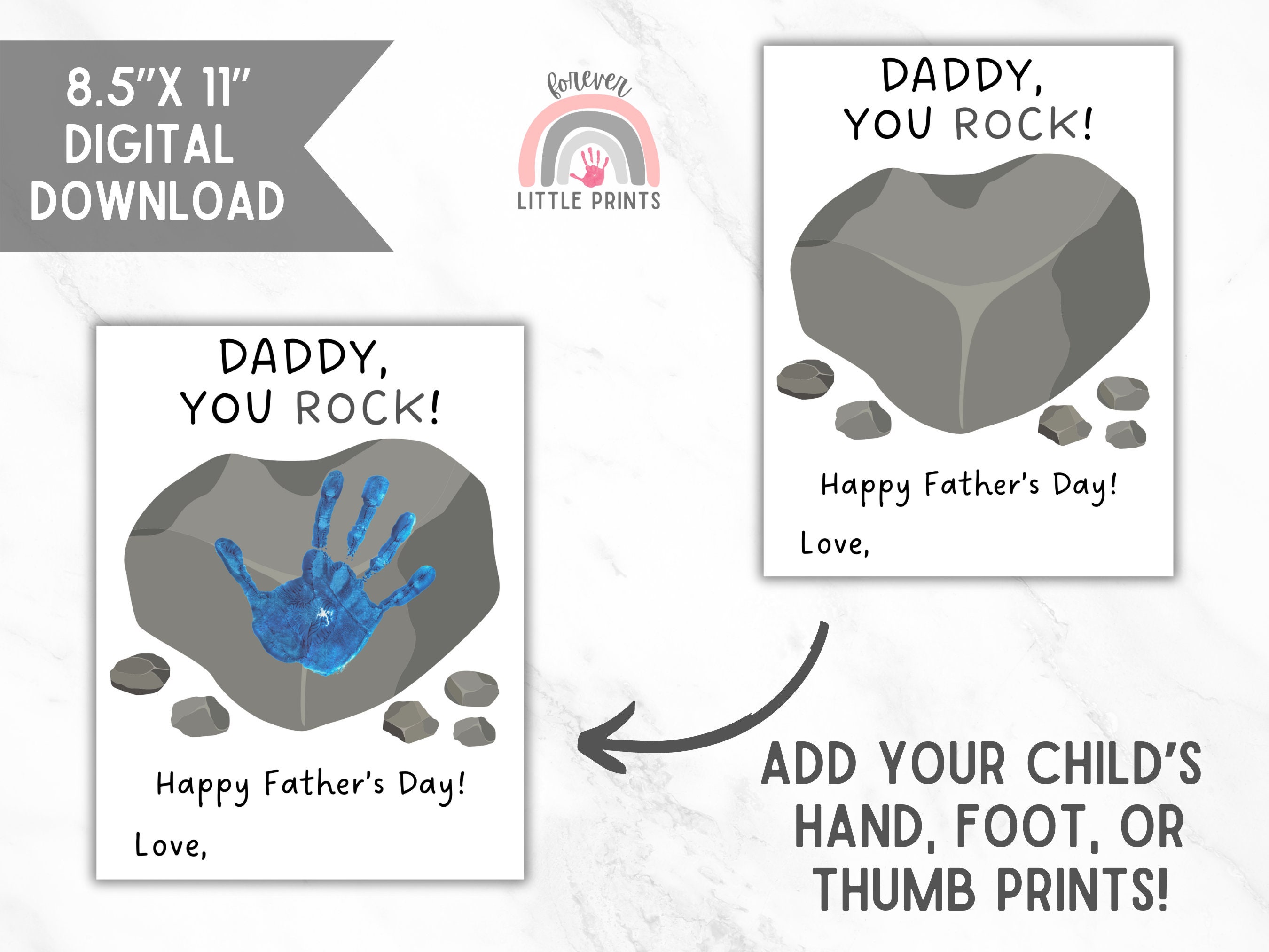 Fathers Day Handprint Craft, Dad Handprint Art Craft Sign, Gift for ...