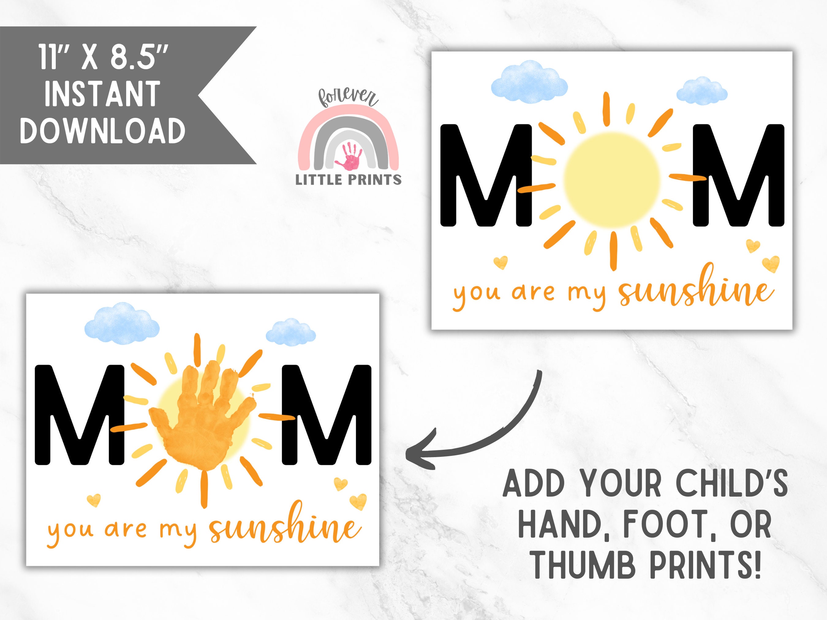Mother’s Day Handprint, You Are My Sunshine, Handprint Art, Sun ...