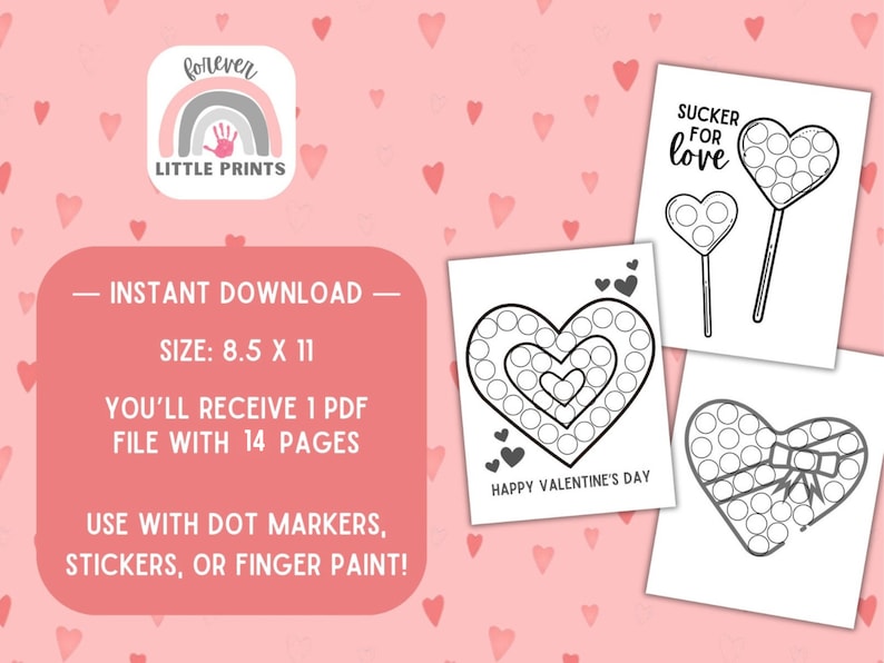 Valentine Dot Marker Pages, Toddler Activity, Do A Dot Marker Printable ...