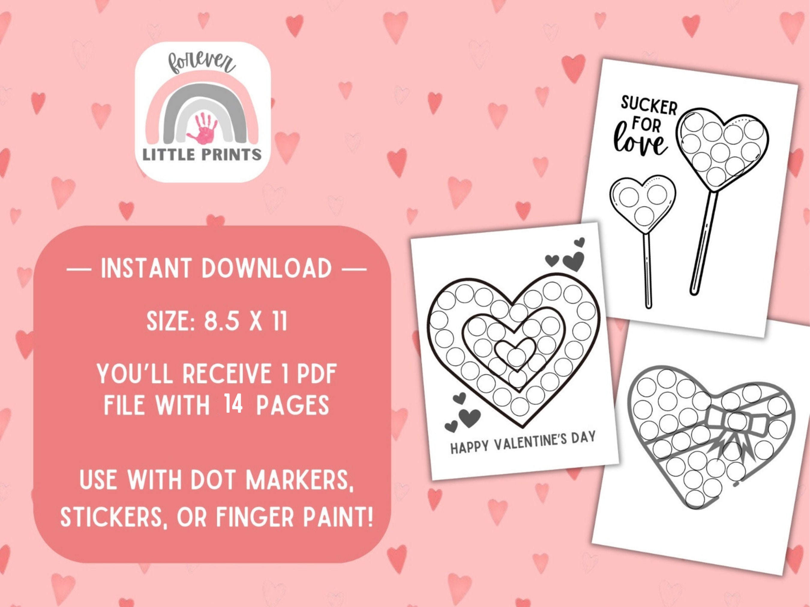 Valentine Dot Marker Pages, Toddler Activity, Do A Dot Marker Printable ...
