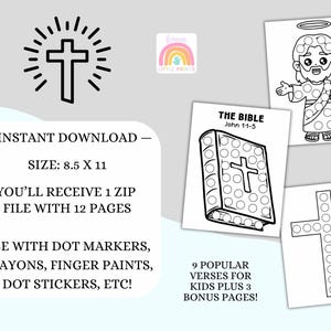 Bible Dot Marker Art, Church Sunday School Do A Dot Coloring Pages ...