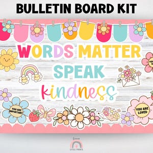Kindness Bulletin Board Kit, Spring Classroom Decor, Class Door ...