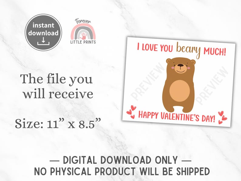 Bear Valentine’s Day Handprint Craft for Toddlers Baby Kids, Valentines ...