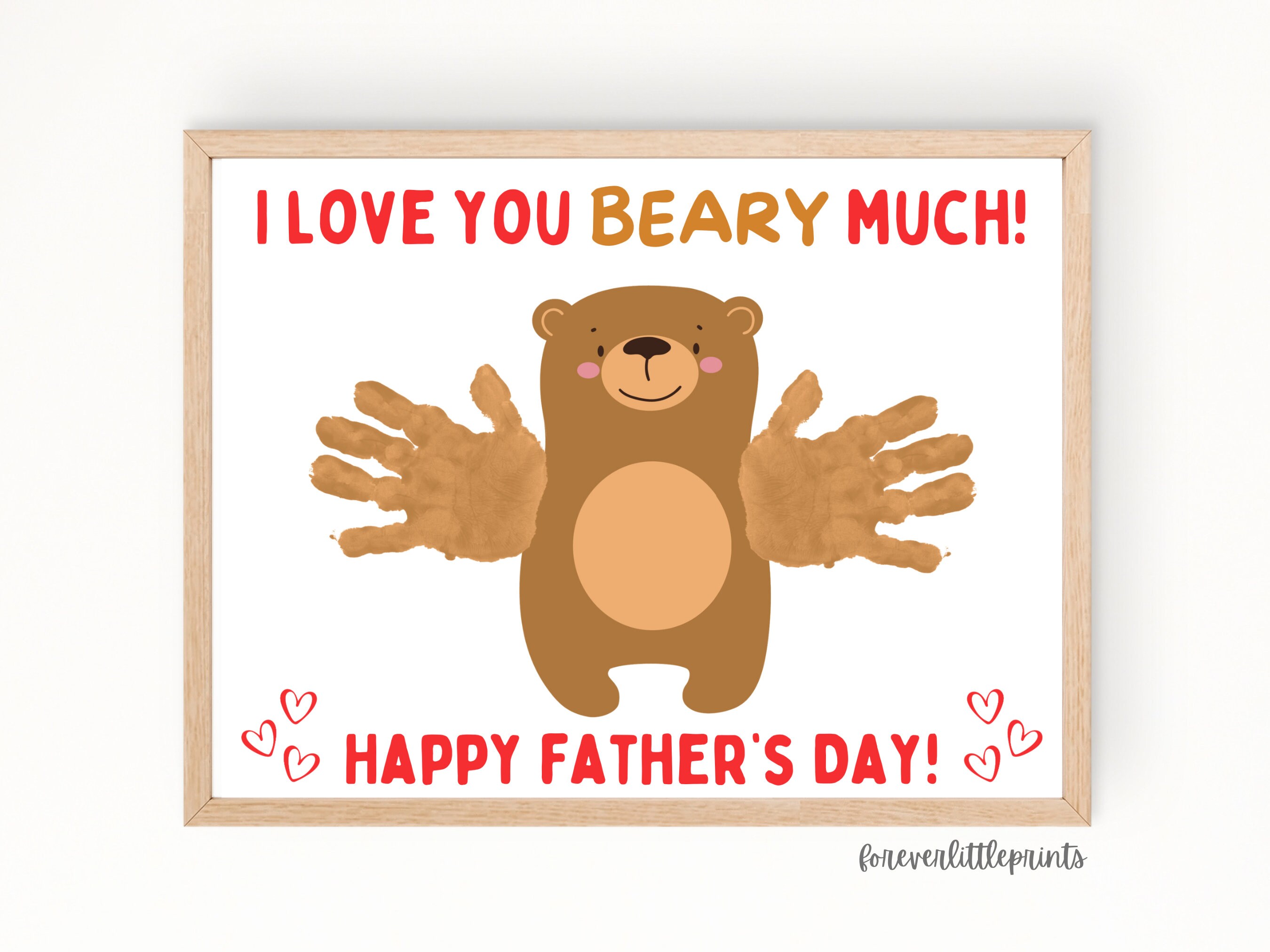 Father’s Day Handprint Craft, Dad Handprint Art Craft Sign, Gift for ...