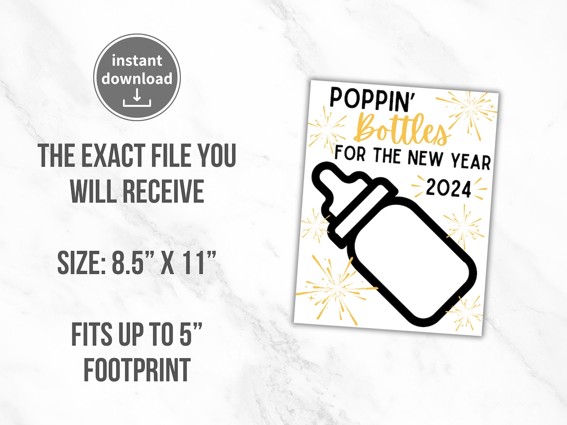 New Years Footprint Craft for Baby Toddlers Handprint Craft Infant New ...