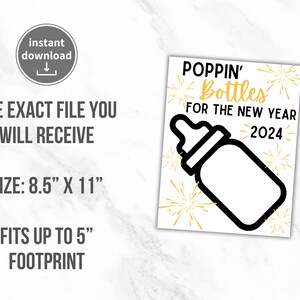 New Years Footprint Craft for Baby Toddlers Handprint Craft Infant New ...