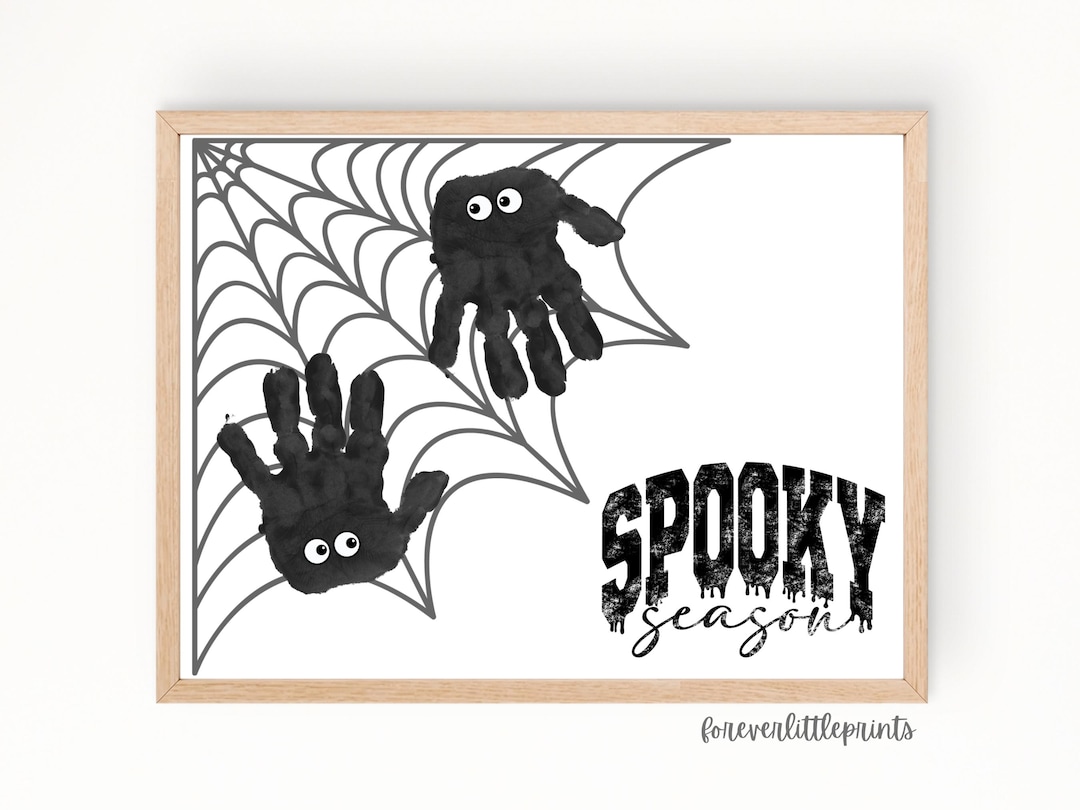 Halloween Handprint Art, Spider Spooky Season, Baby First Halloween ...