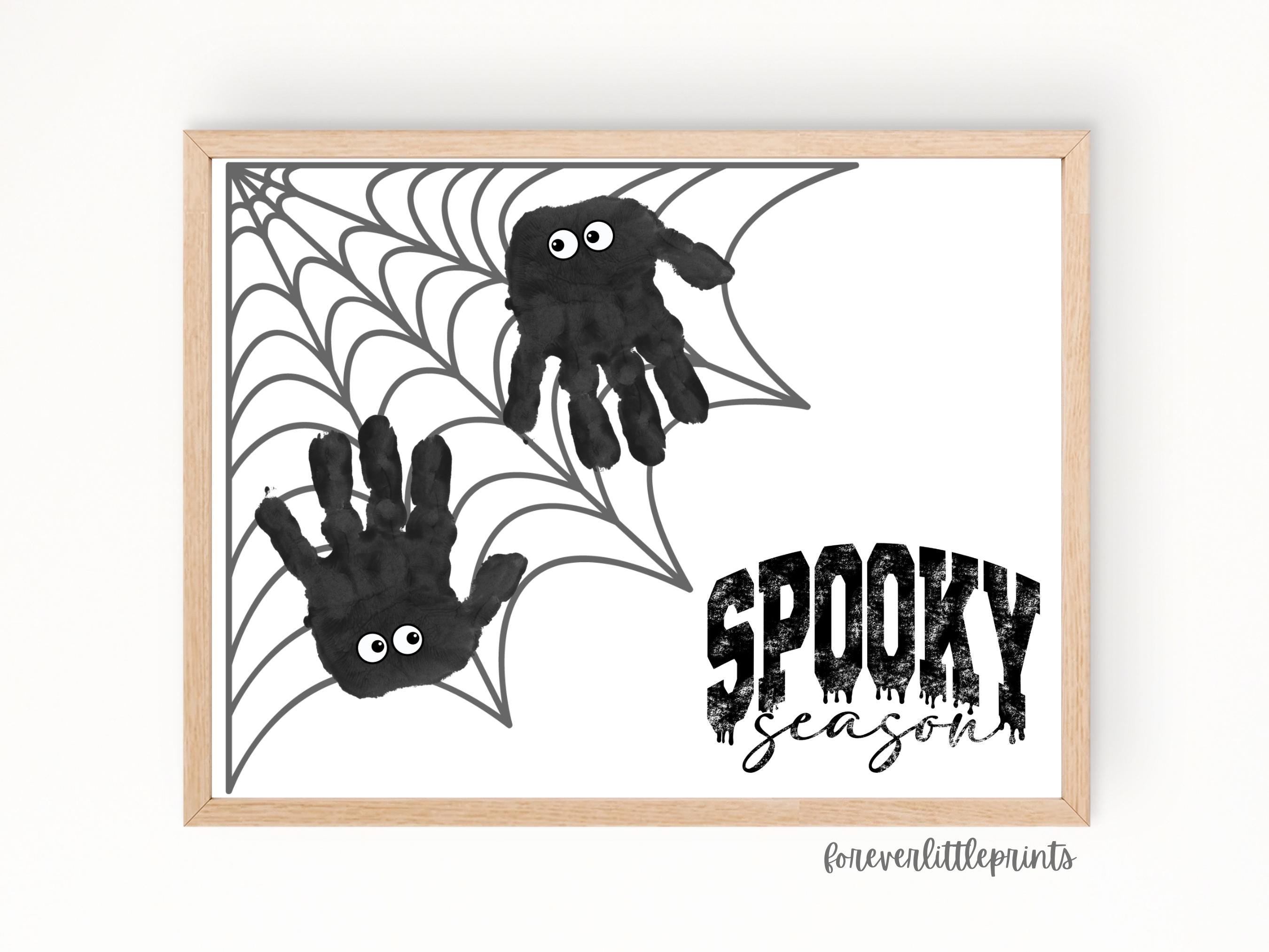 Halloween Handprint Art, Spider Spooky Season, Baby First Halloween ...