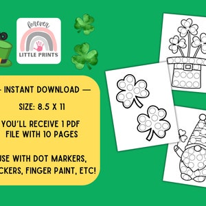 St Patricks Day Dot Marker Activity Pages, Do A Dot Marker Coloring ...