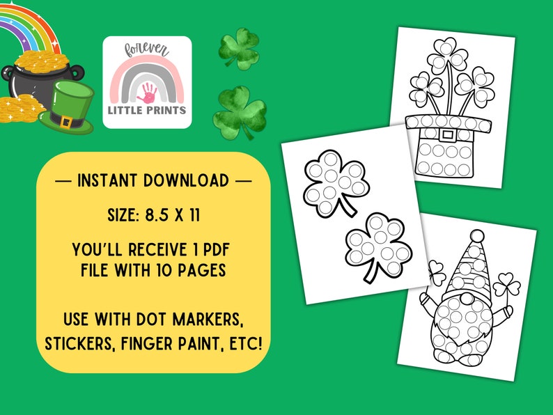 St Patricks Day Dot Marker Activity Pages, Do A Dot Marker Coloring ...