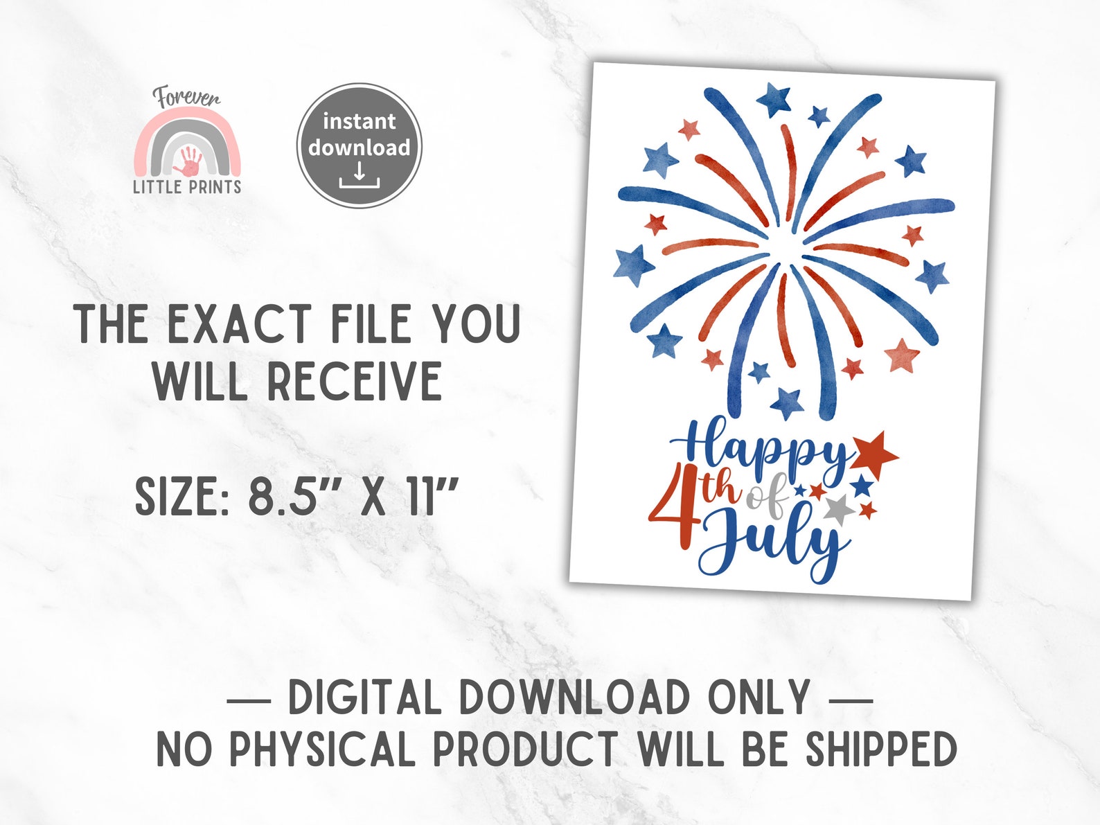 4th of July Handprint Art, Red White and Blue Firework Footprint Craft ...