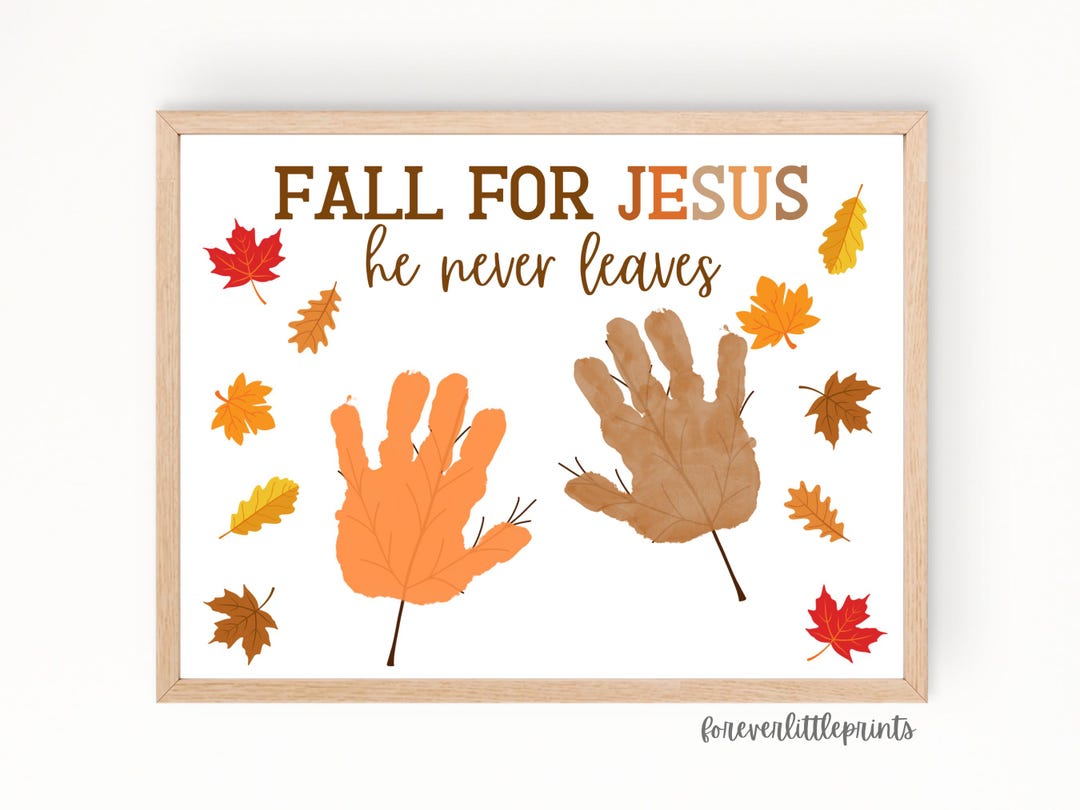 Fall for Jesus Handprint Art Leaves Bible School Craft for Toddlers ...